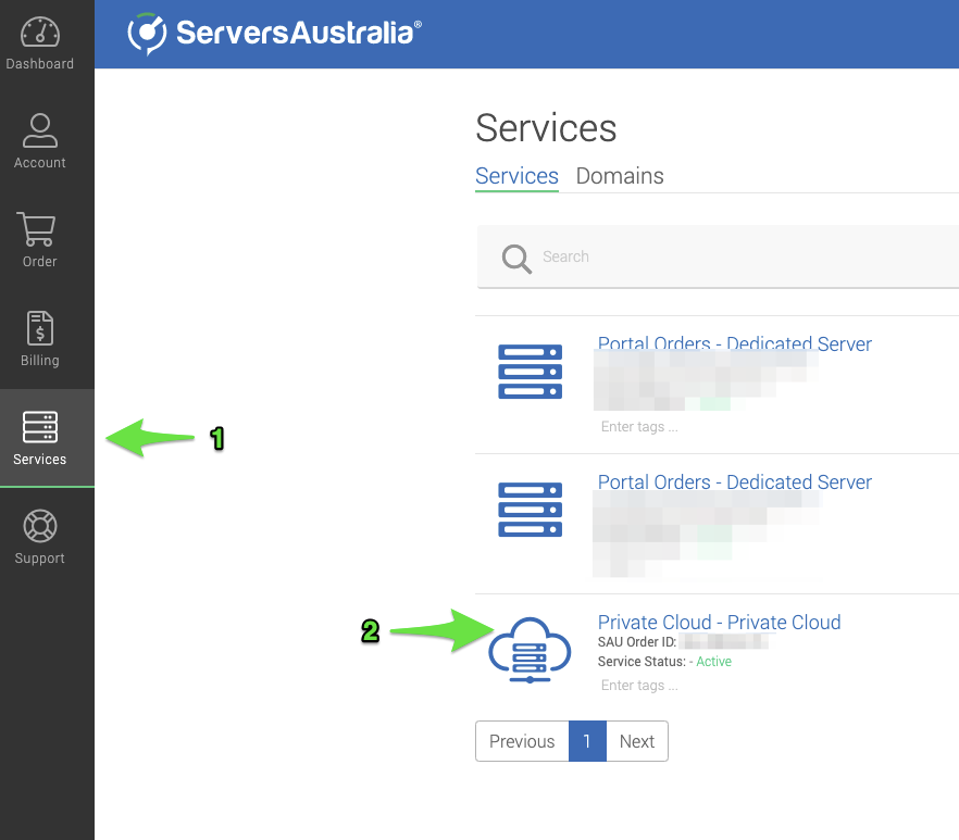 Private Cloud - How to log in